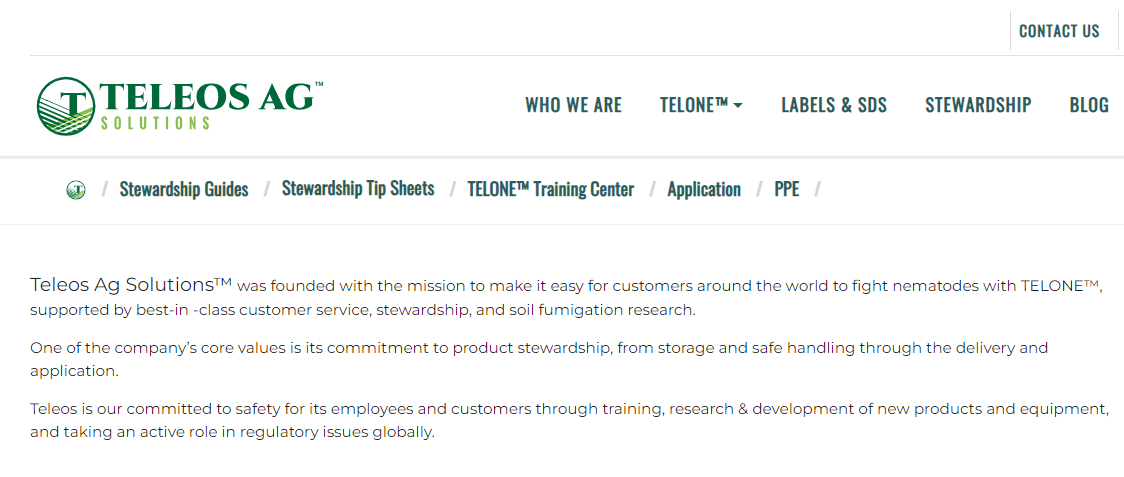 PNW TELONE™ Stewardship Training Meetings - Teleos Ag Solutions